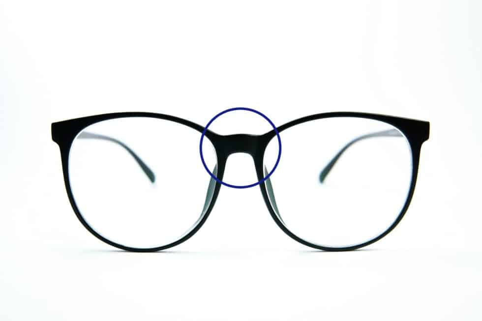 Dicoptic, le dictionnaire de l'optique - Pont (ou nez) de la monture