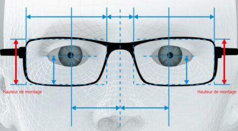 Dicoptic, le dictionnaire de l'optique - Hauteur de montage
